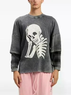 Palm Angels Skull Graphic Long-sleeve Shirt