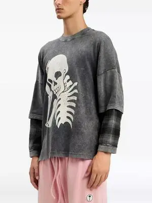 Palm Angels Skull Graphic Long-sleeve Shirt