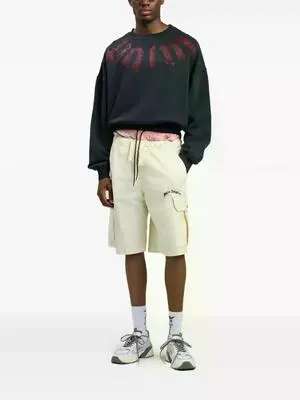 Palm Angels Neck-logo Sweatshirt - Black