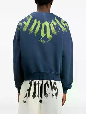 Palm Angels Oversized Logo Sweatshirt - Blue