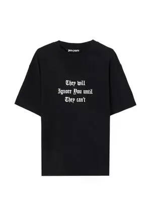 Palm Angels Print Ribbed T-shirt - Black