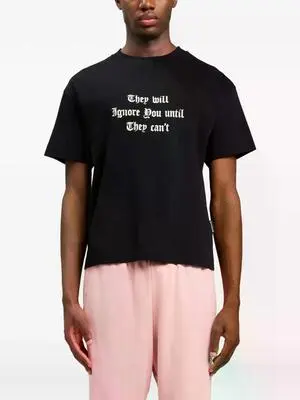 Palm Angels Print Ribbed T-shirt - Black