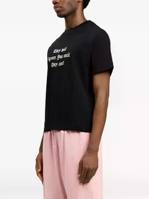 Palm Angels Print Ribbed T-shirt - Black