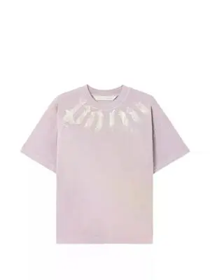 Palm Angels Neck-logo Loose T-shirt - Purple