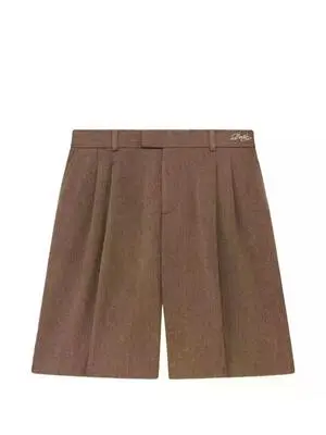Drole De Monsieur Herringbone Pattern Shorts