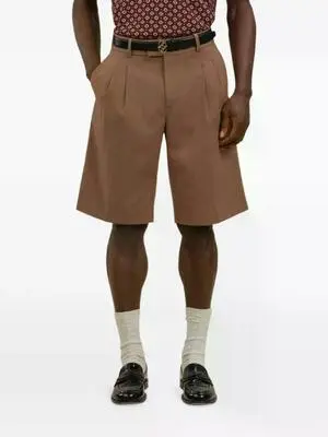 Drole De Monsieur Herringbone Pattern Shorts