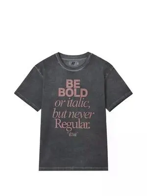 Izzue Lettering-print T-shirt - Grey