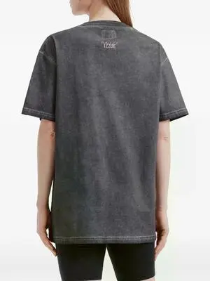 Izzue Lettering-print T-shirt - Grey