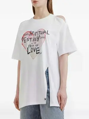 Izzue Graphic-detail Cotton T-shirt - White