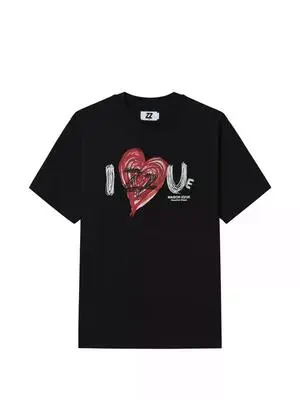 Izzue Heart Graphic T-shirt - Black