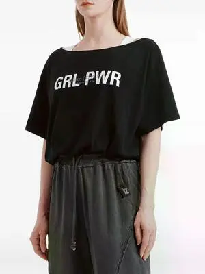 Izzue Layered-design T-shirt - Black