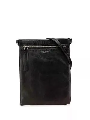 Saint Laurent 2022 Antiqued Lambskin Sid Flat Crossbody Bag
