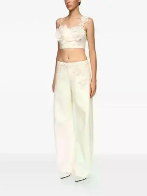 David Koma Floral Appliqué Trousers