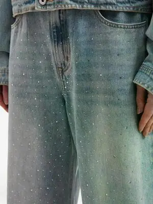 TOUT A COUP Rhinestone-embellished Jeans