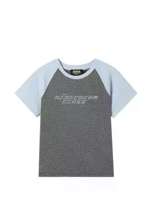 Women's Mini Cream Round Neck