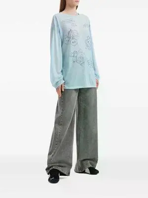 MINI CREAM Graphic-print Long-sleeve T-shirt