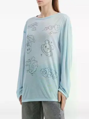 MINI CREAM Graphic-print Long-sleeve T-shirt