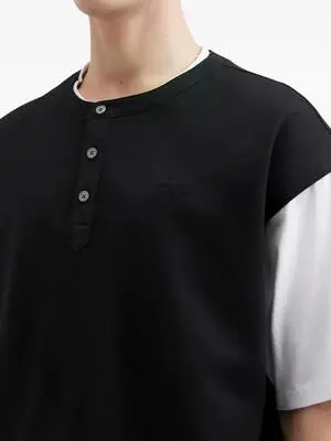 MUSIUM DIV. Button Layered T-shirt - Black