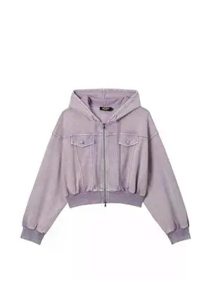 Mini Cream Full Zip Activewear For Women