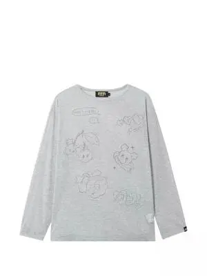 MINI CREAM Graphic-print Long-sleeved T-shirt - Grey