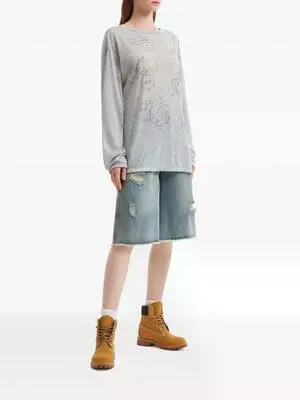MINI CREAM Graphic-print Long-sleeved T-shirt