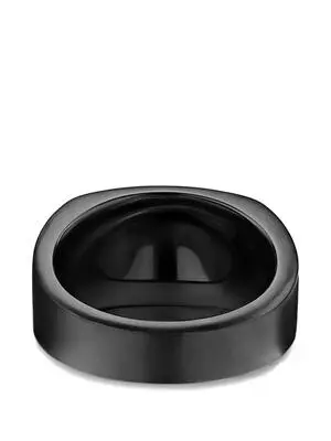 David Yurman Chevron Three-sided Signet Ring - Black