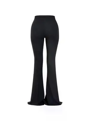 Elisabetta Franchi Split Flared Trousers - Black
