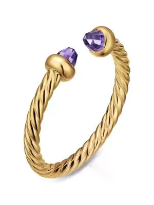 David Yurman Micro Cablespira® Flex Open Ring - Gold