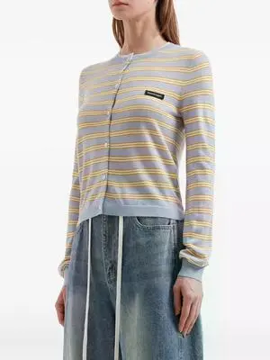 MINI CREAM Striped Cardigan - Blue