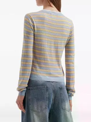 MINI CREAM Striped Cardigan - Blue