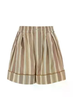 Saint Laurent Embroidered Striped Shorts