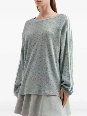 MINI CREAM Floral-print Long-sleeve T-shirt