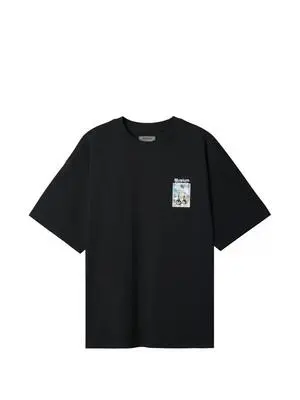 MUSIUM DIV. Round Neck Graphic T-shirt - Black