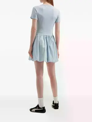 MINI CREAM Panelled Mini Dress