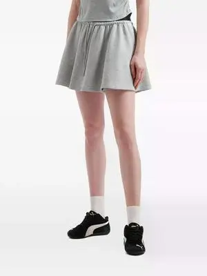 MINI CREAM Drawstring Mini Skirt
