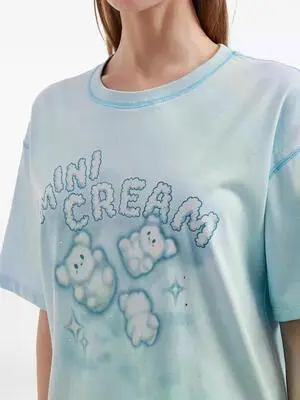 MINI CREAM Cloud-print T-shirt