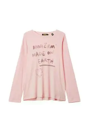 MINI CREAM Lettering-print T-shirt - Pink