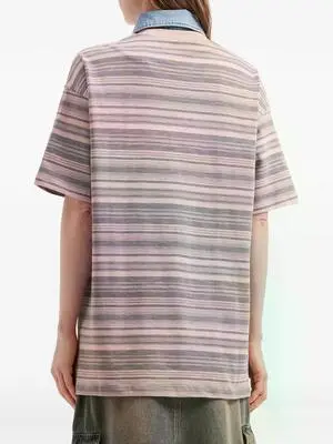 MINI CREAM Striped Polo Shirt