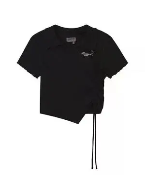 MUSIUM DIV. Ribbed Drawstring Top