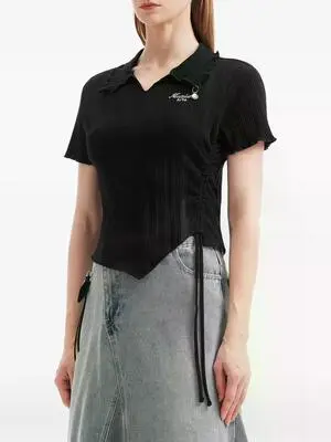 MUSIUM DIV. Ribbed Drawstring Top