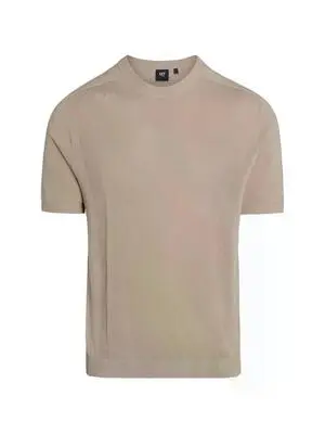 ALPHA TAURI Textured T-shirt - Neutrals