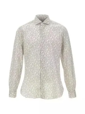 BARBA NAPOLI Floral-print Button-fastening Shirt
