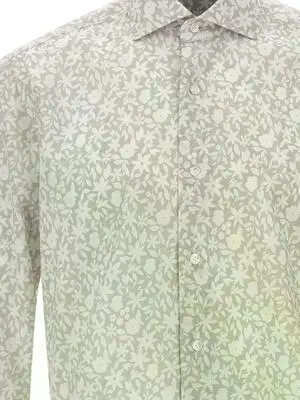 BARBA NAPOLI Floral-print Button-fastening Shirt