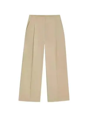 BOSS Pleated Straight Trousers - Neutrals