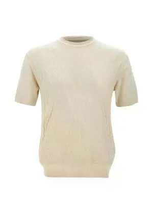 Peuterey Crew Neck T-shirt With Honeycomb Texture