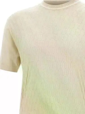 Peuterey Crew Neck T-shirt With Honeycomb Texture