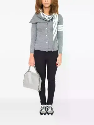 LA ROSE Striped Cardigan - Grey
