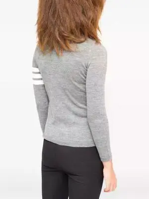 LA ROSE Striped Cardigan - Grey