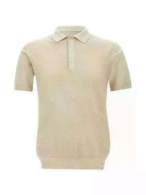 Peuterey Diamond-pattern Polo Shirt - Neutrals