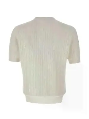 KANGRA Cable-knit Short-sleeve Sweater - White